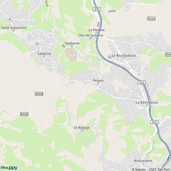 Map Peypin: map of Peypin (13124) and practical information