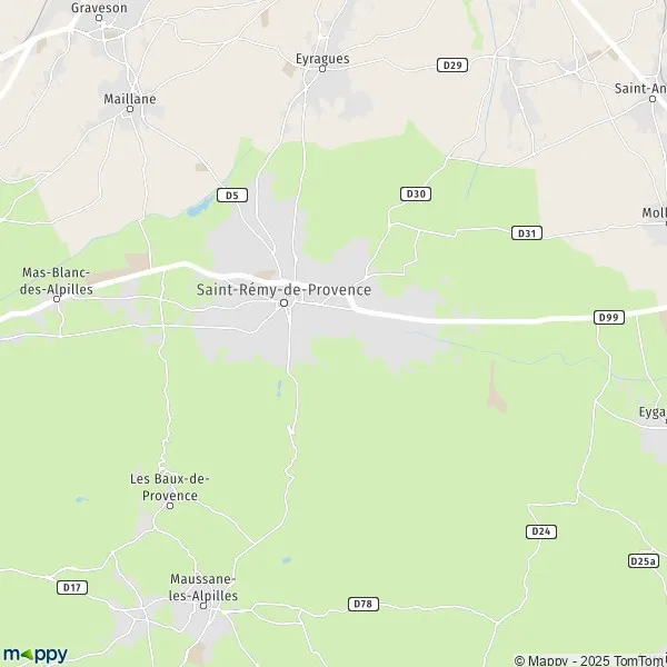 Map Saint-Rémy-de-Provence: map of Saint-Rémy-de-Provence (13210) and ...