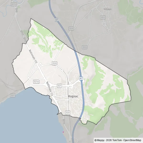 Map Rognac: map of Rognac (13340) and practical information