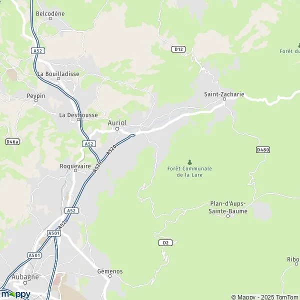 Map Auriol: map of Auriol (13390) and practical information