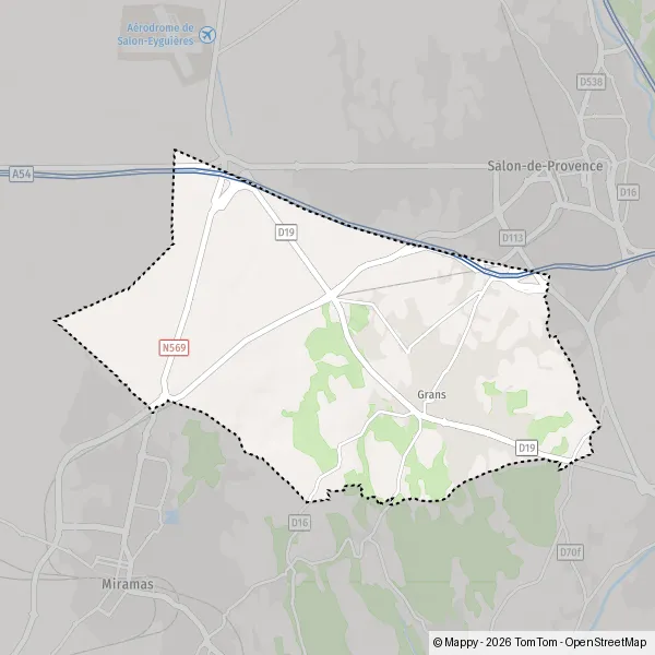 Map Grans: map of Grans (13450) and practical information