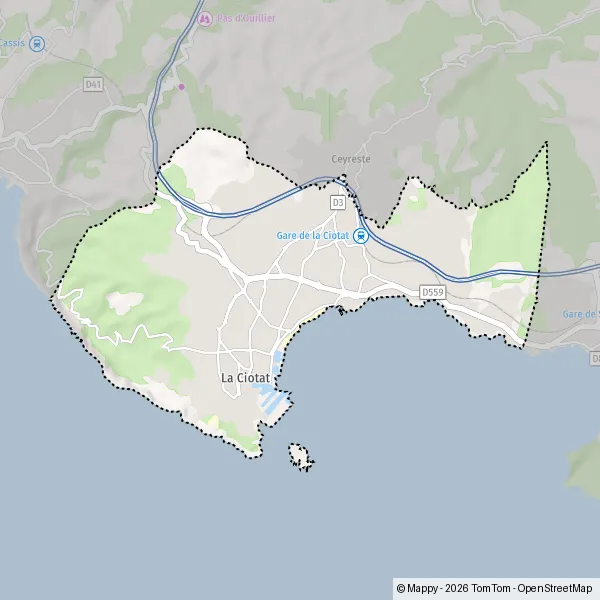 Map La Ciotat: map of La Ciotat (13600) and practical information
