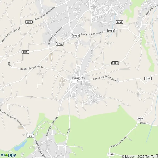 Map Eyragues: map of Eyragues (13630) and practical information