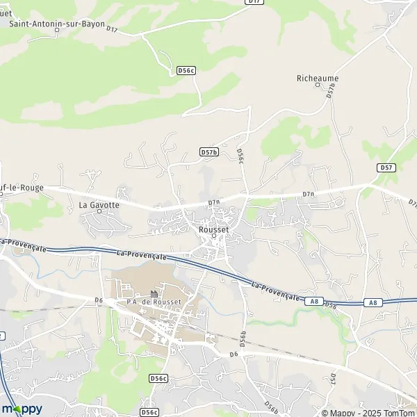 Map Rousset: map of Rousset (13790) and practical information