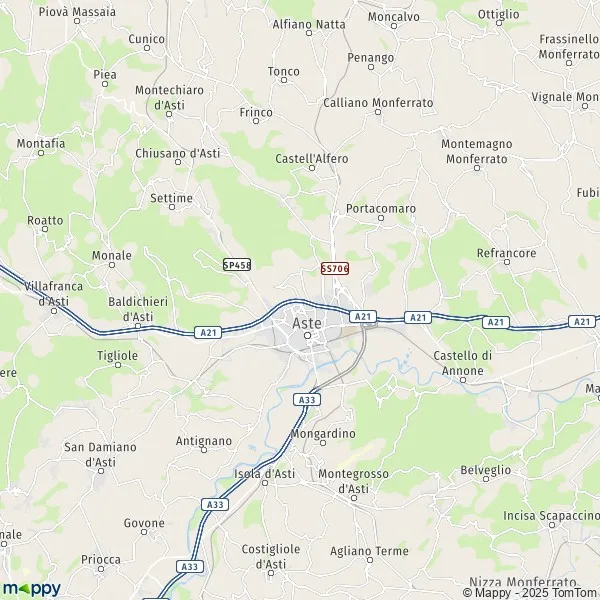 Map Asti: map of Asti (14100) and practical information