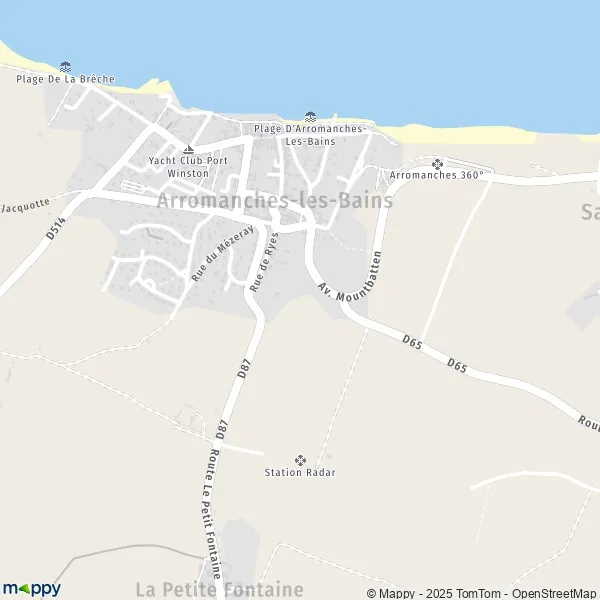 Map Arromanches-les-Bains: map of Arromanches-les-Bains (14117) and ...