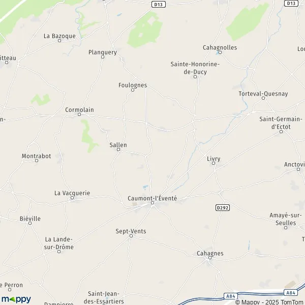 Map Caumont-sur-Aure: map of Caumont-sur-Aure (14240) and practical ...