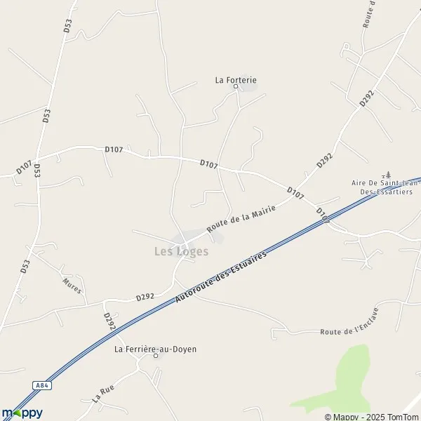 Map Les Loges: map of Les Loges (14240) and practical information