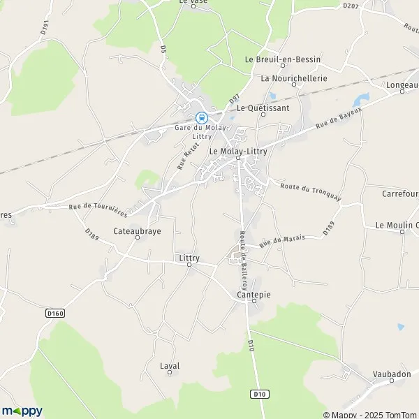 Map Le Molay-Littry: map of Le Molay-Littry (14330) and practical ...