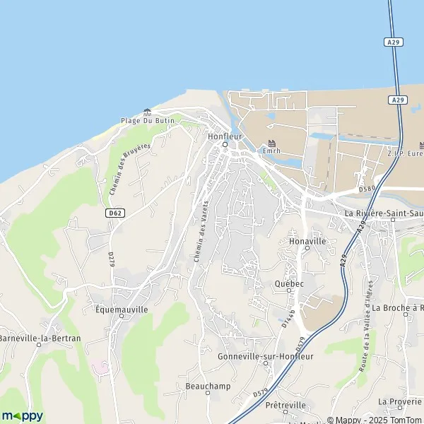 Map Honfleur: map of Honfleur (14600) and practical information