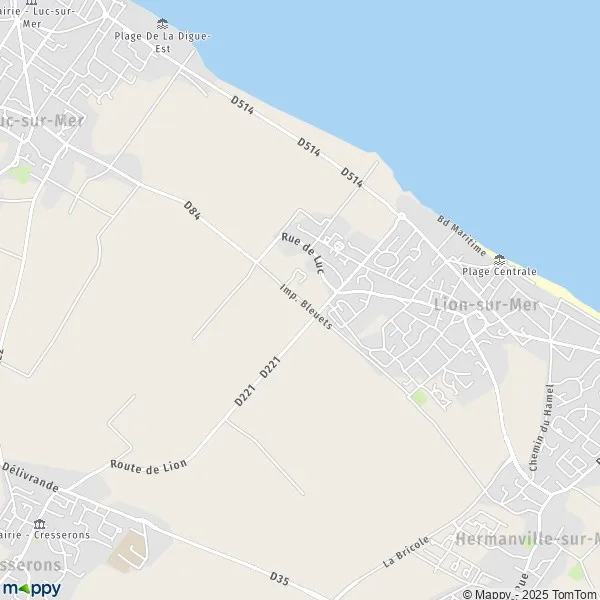 Map Lion-sur-Mer: map of Lion-sur-Mer (14780) and practical information