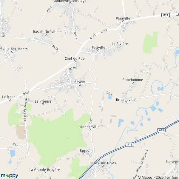 Map Bavent: map of Bavent (14860) and practical information