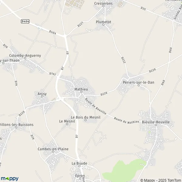 Map Mathieu: map of Mathieu (14920) and practical information