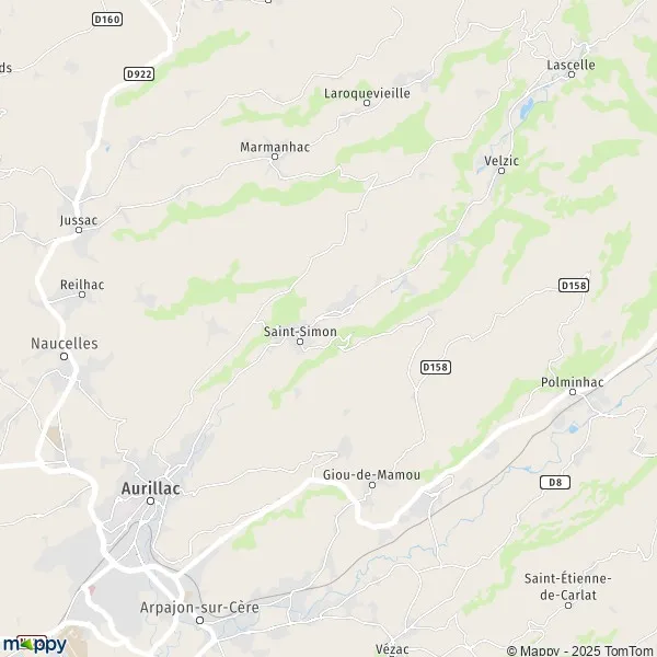 Map Saint-Simon: map of Saint-Simon (15130) and practical information