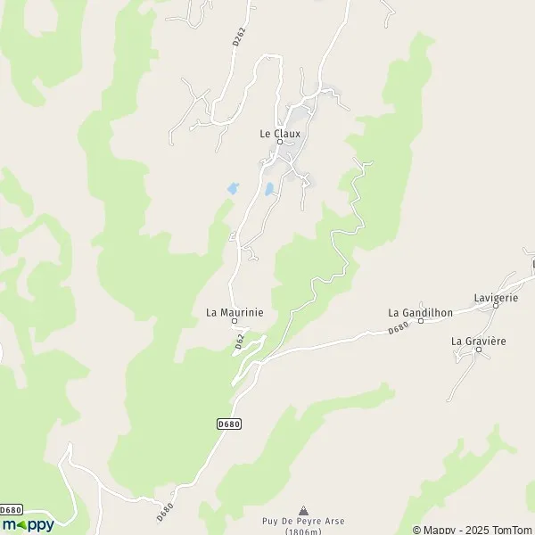 Map Le Claux: map of Le Claux (15400) and practical information