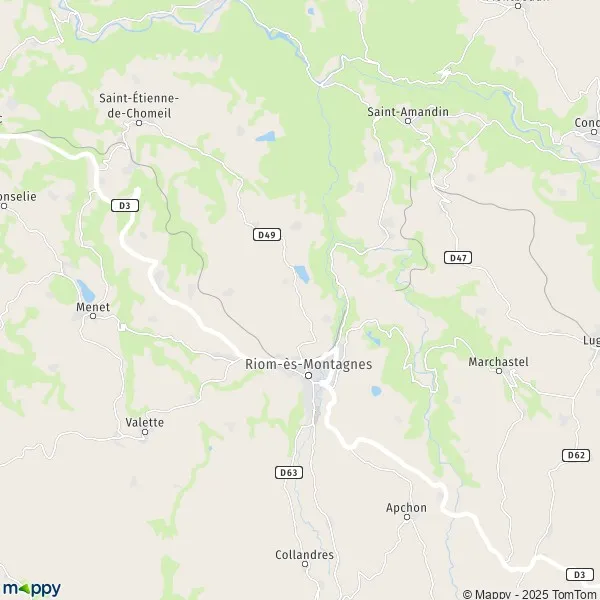 Map Riom-ès-Montagnes: map of Riom-ès-Montagnes (15400) and practical ...