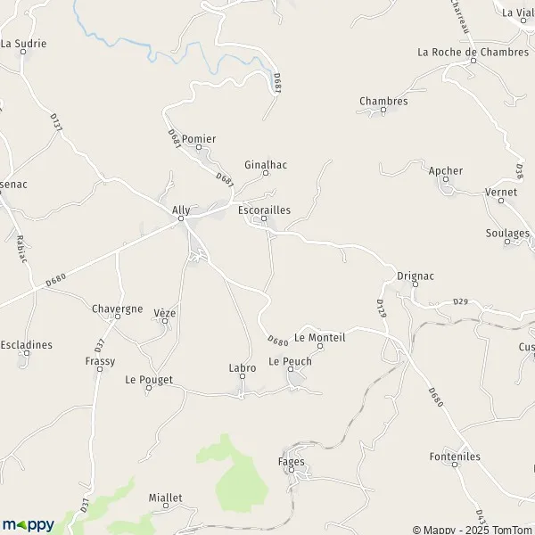 Map Ally: map of Ally (15700) and practical information