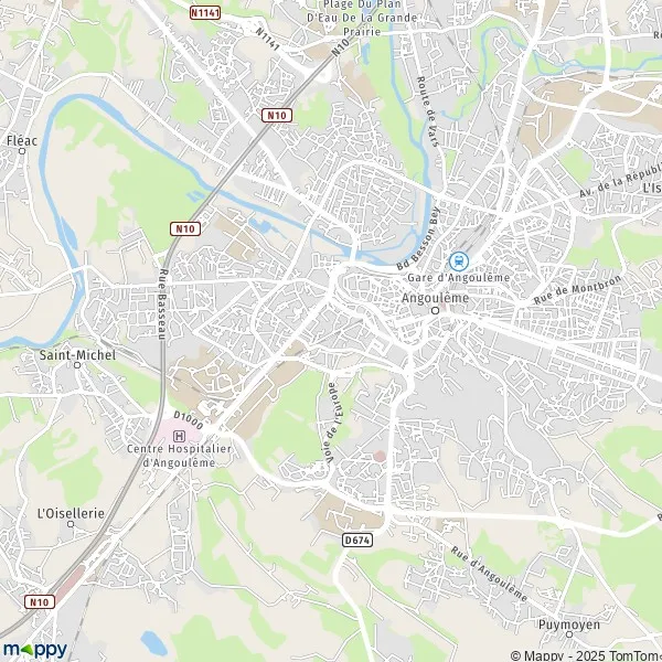 Map Angoulême: map of Angoulême (16000) and practical information