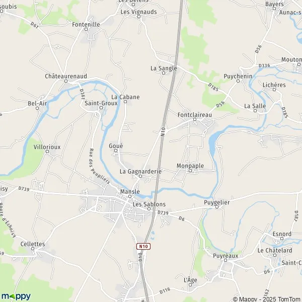 Map Mansle: map of Mansle (16230) and practical information