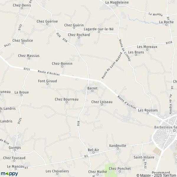 Map Barret: map of Barret (16300) and practical information