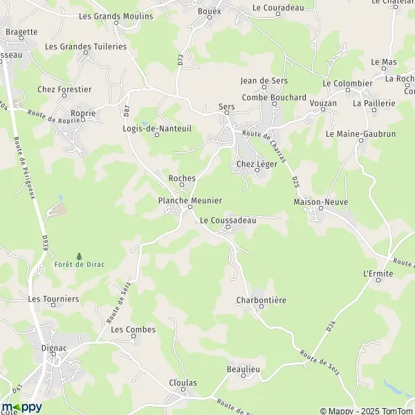 Map Sers: map of Sers (16410) and practical information