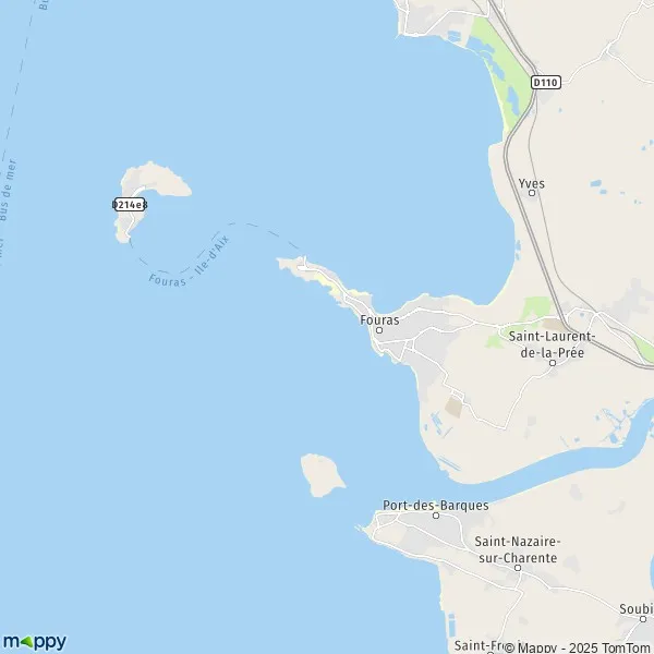 Map Fouras: map of Fouras (17450) and practical information