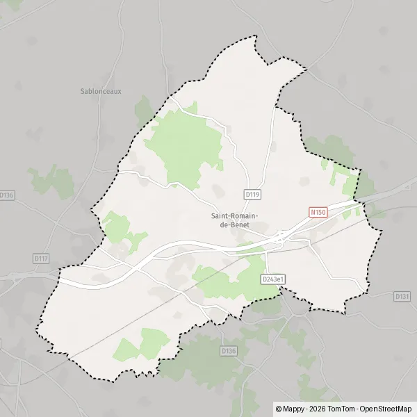 Map Saint-Romain-de-Benet: map of Saint-Romain-de-Benet (17600) and ...