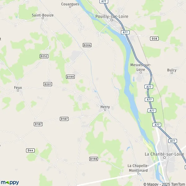 Map Herry: map of Herry (18140) and practical information