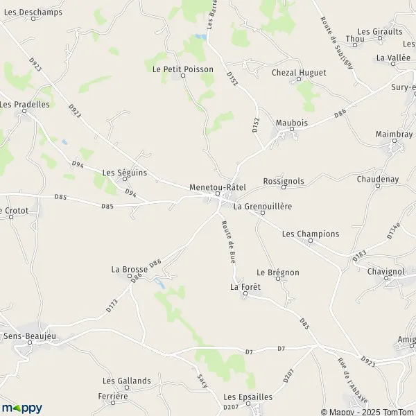 Map Menetou-Râtel: map of Menetou-Râtel (18300) and practical information