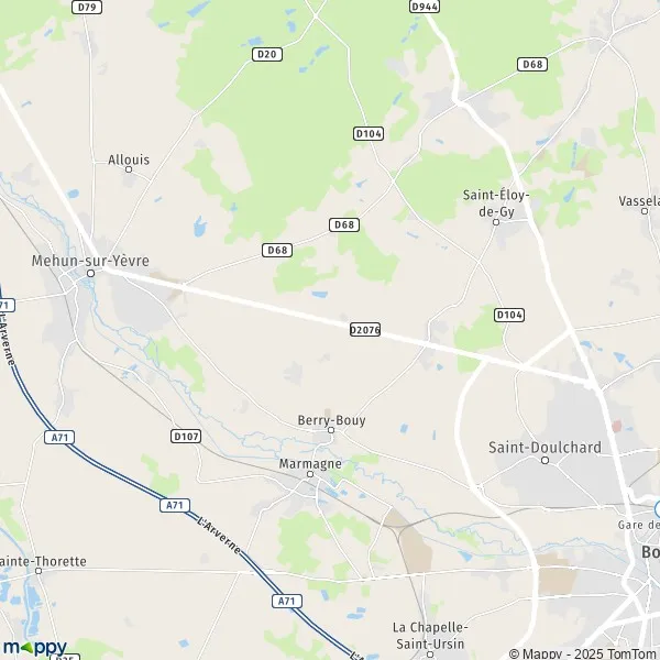 Map Berry-Bouy: map of Berry-Bouy (18500) and practical information