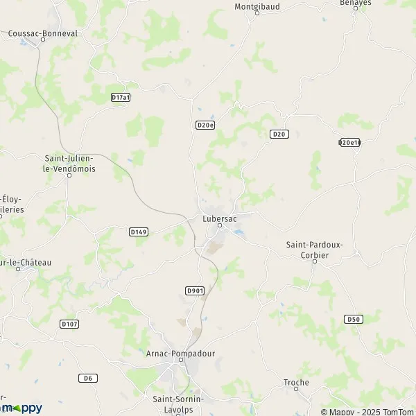 Map Lubersac: map of Lubersac (19210) and practical information