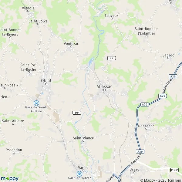 Map Allassac: map of Allassac (19240) and practical information