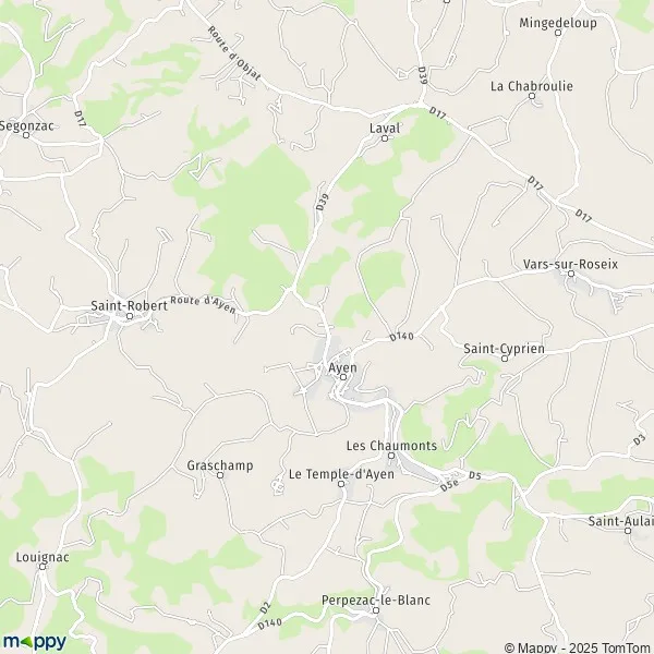 Map Ayen: map of Ayen (19310) and practical information