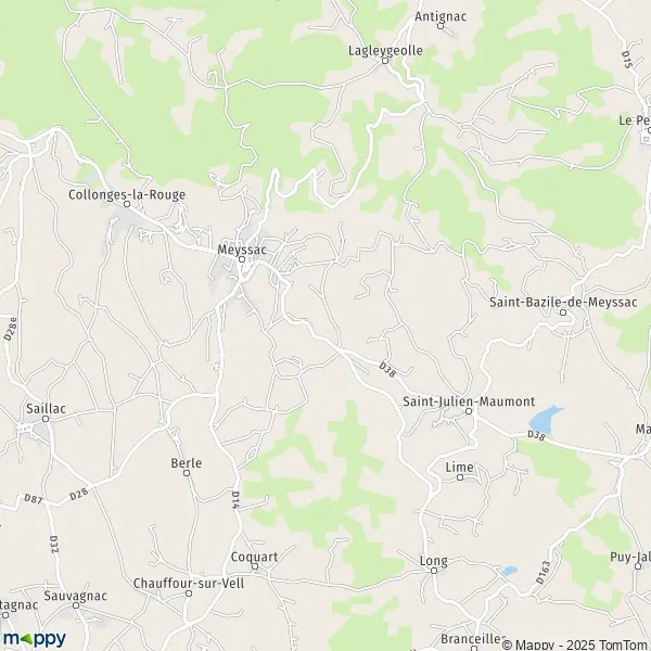 Map Meyssac: map of Meyssac (19500) and practical information