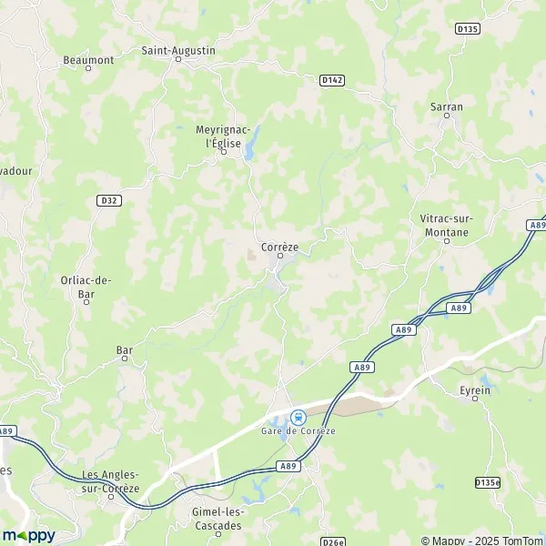 Map Corrèze: map of Corrèze (19800) and practical information