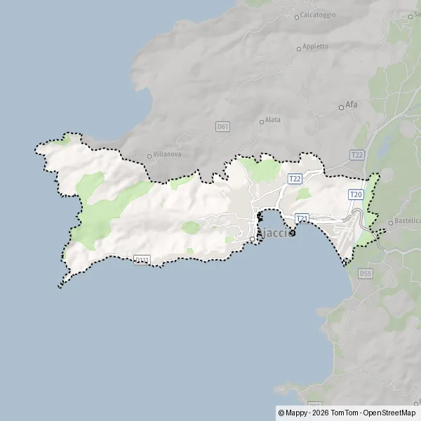 Ajaccio Map AJACCIO France Map Print | Map Of Ajaccio | Digital Wall
