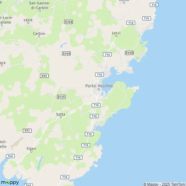 Map Porto-Vecchio: map of Porto-Vecchio (20137) and practical information