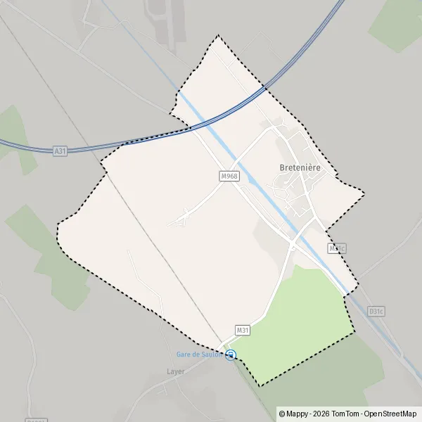 Map Bretenière: map of Bretenière (21110) and practical information