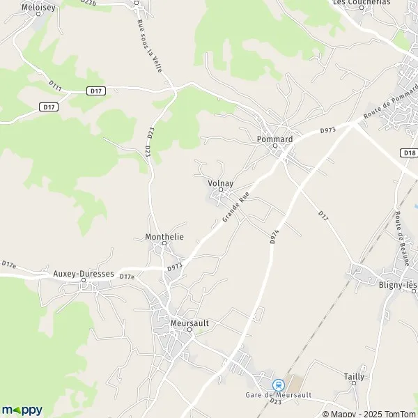 Map Volnay: map of Volnay (21190) and practical information