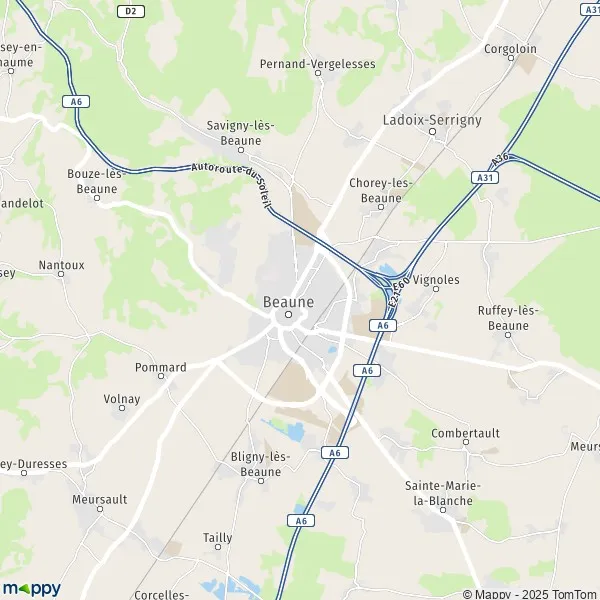 Map Beaune: map of Beaune (21200) and practical information