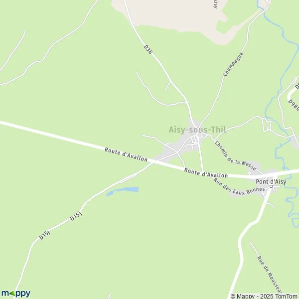 Map Aisy-sous-Thil: map of Aisy-sous-Thil (21390) and practical information