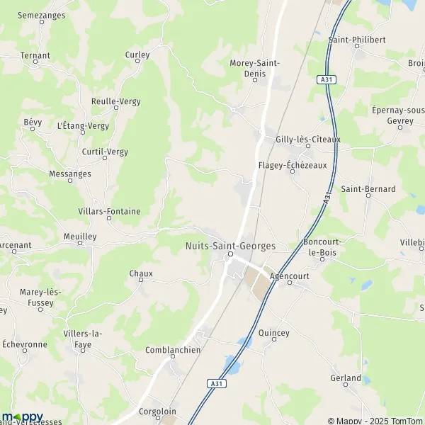 Map Nuits-Saint-Georges: map of Nuits-Saint-Georges (21700) and ...