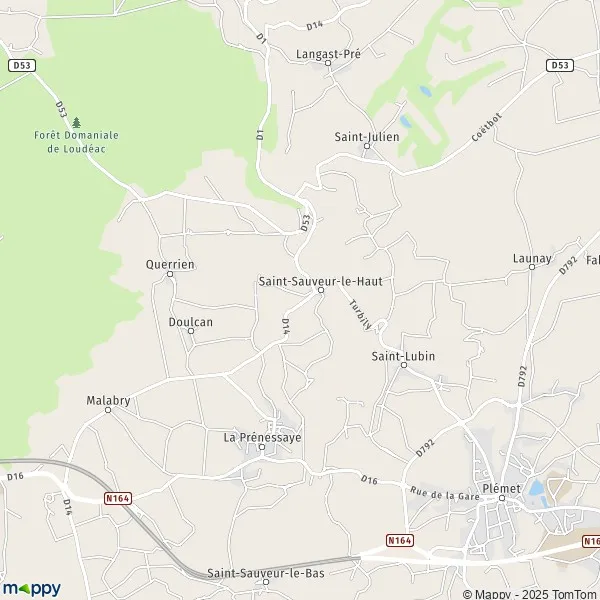 Map Le Moulin Robert: map of Le Moulin Robert (22210) and practical ...