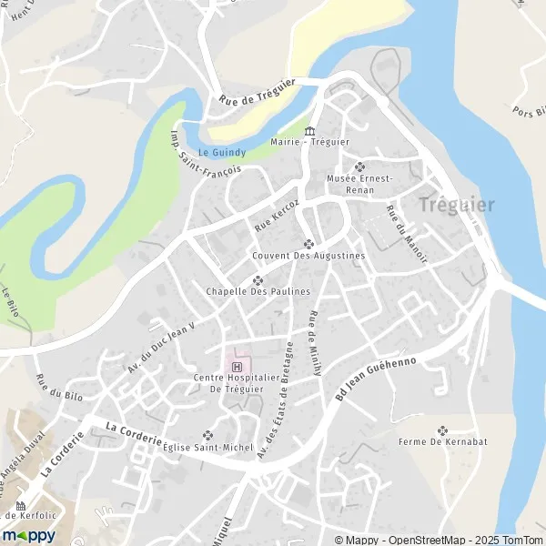 Map Tréguier: map of Tréguier (22220) and practical information