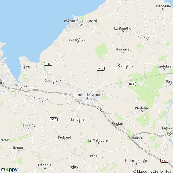 Map Lamballe-Armor: map of Lamballe-Armor (22400) and practical information