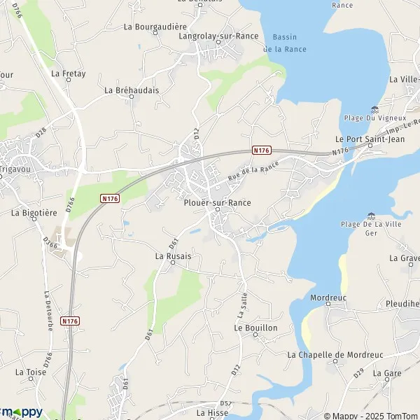 Map Plouër-sur-Rance: map of Plouër-sur-Rance (22490) and practical ...