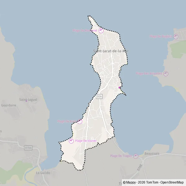 Map Saint-Jacut-de-la-Mer: map of Saint-Jacut-de-la-Mer (22750) and ...