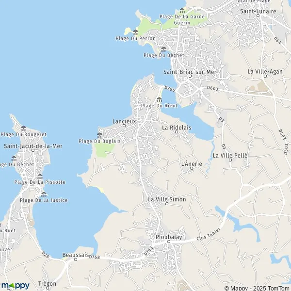 Map Lancieux: map of Lancieux (22770) and practical information