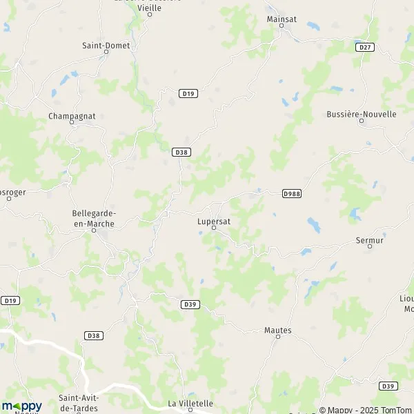 Map Lupersat: map of Lupersat (23190) and practical information