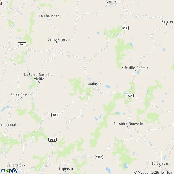 Map Mainsat: map of Mainsat (23700) and practical information